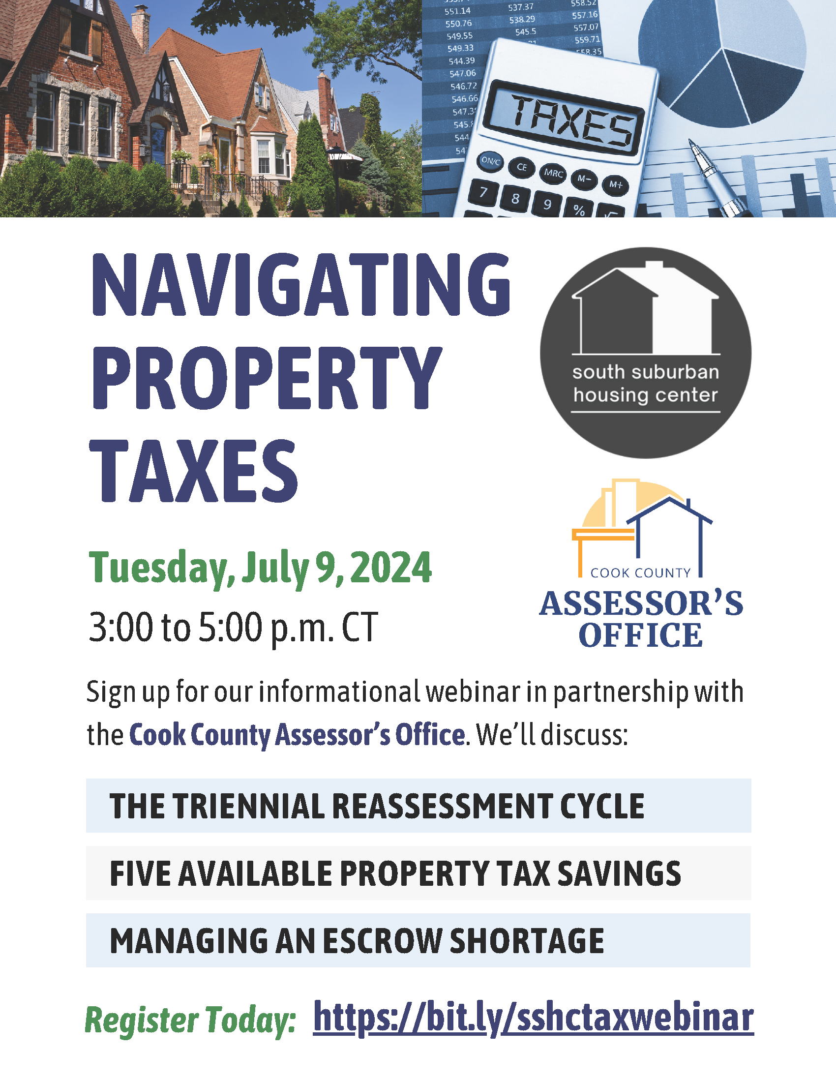 Receive Property Tax Assistance | South Suburban Housing Center | Cook County Assessor's Office